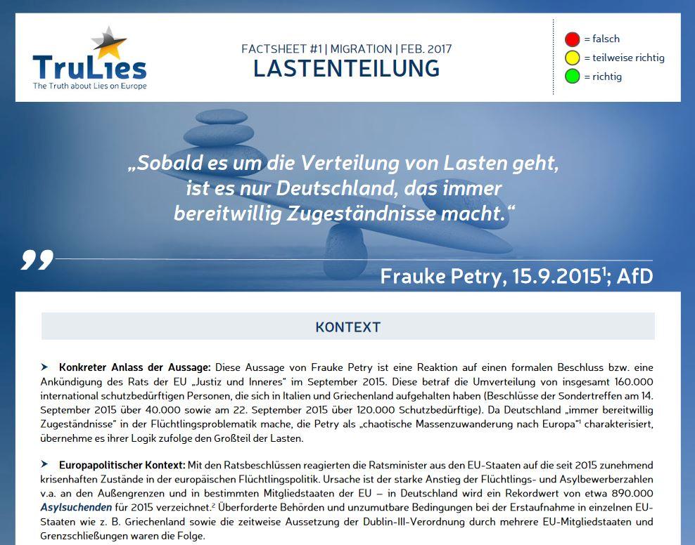 Factsheets zum Themenbereich Migration und Asyl | IEP